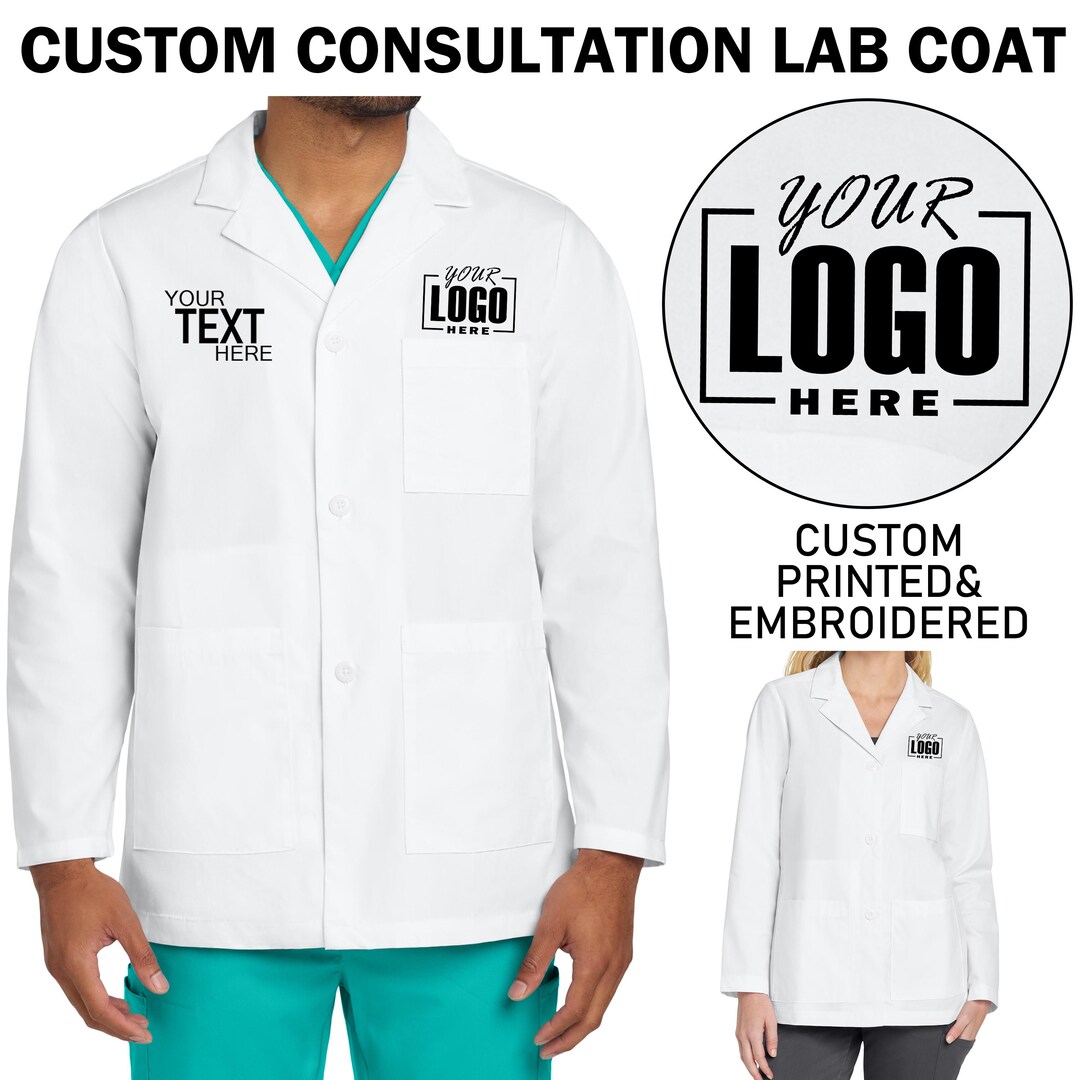 Custom Consultation Lab Coat, Add Your Text/logo/photo. Personalized ...
