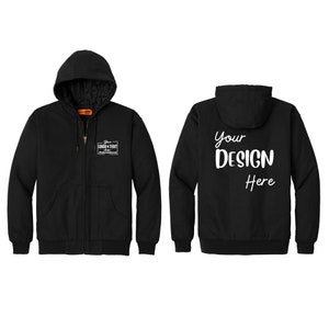 Custom Cornerstone Hooded Work Jacket, Personalized Work Jacket ...