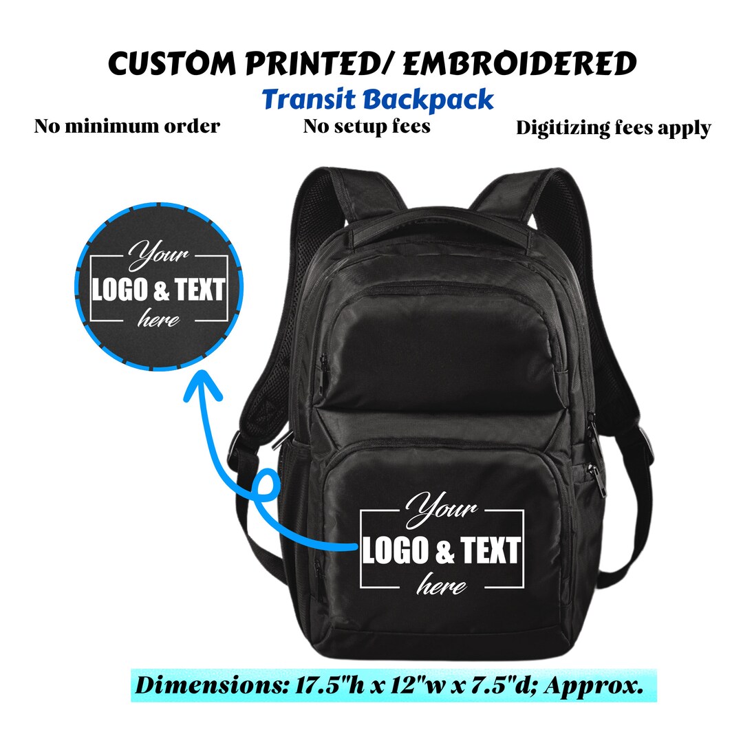 Personalized Port Authority® Transit Backpack Customizable and Stylish ...