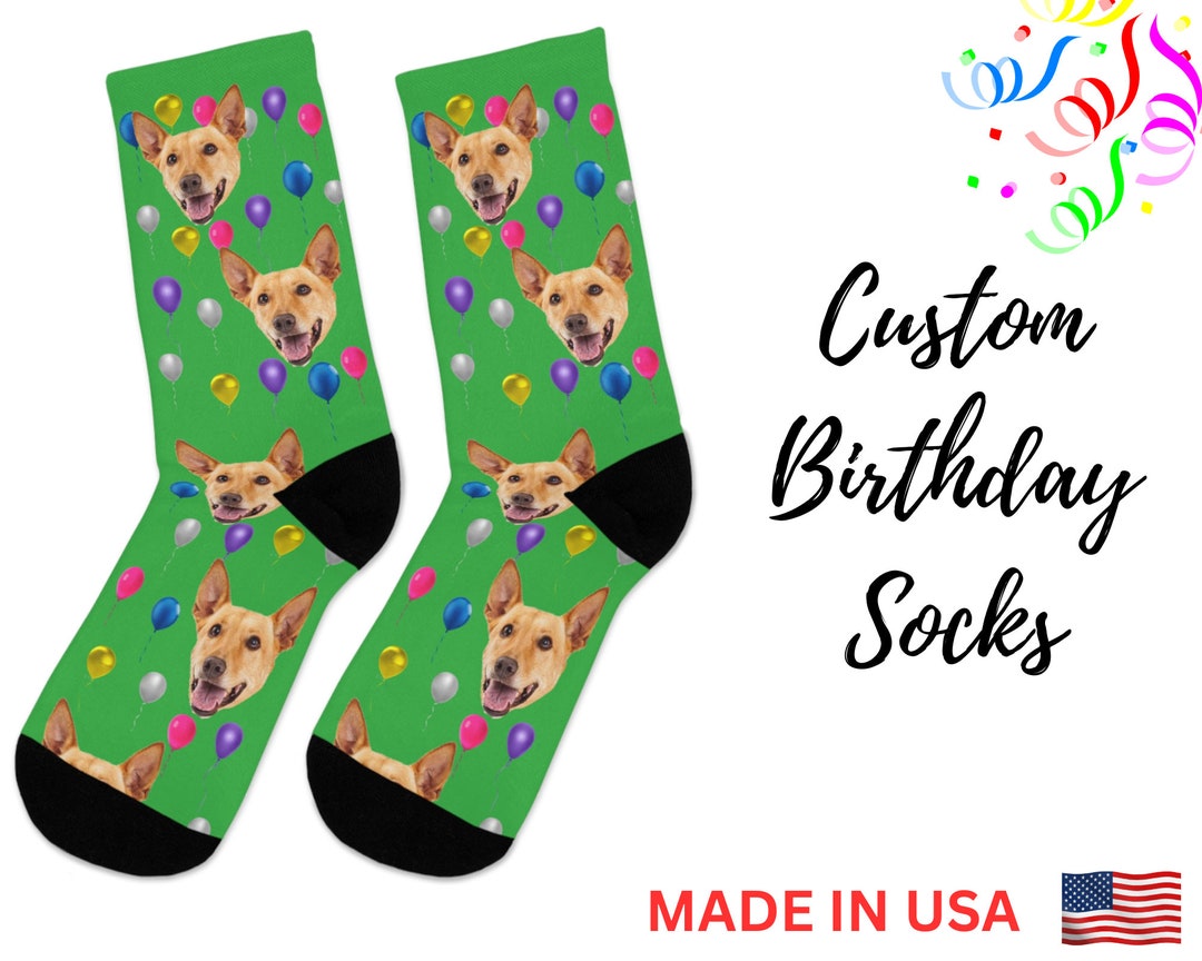 Custom Birthday Socks, Custom Face Socks, Personalized Socks ...