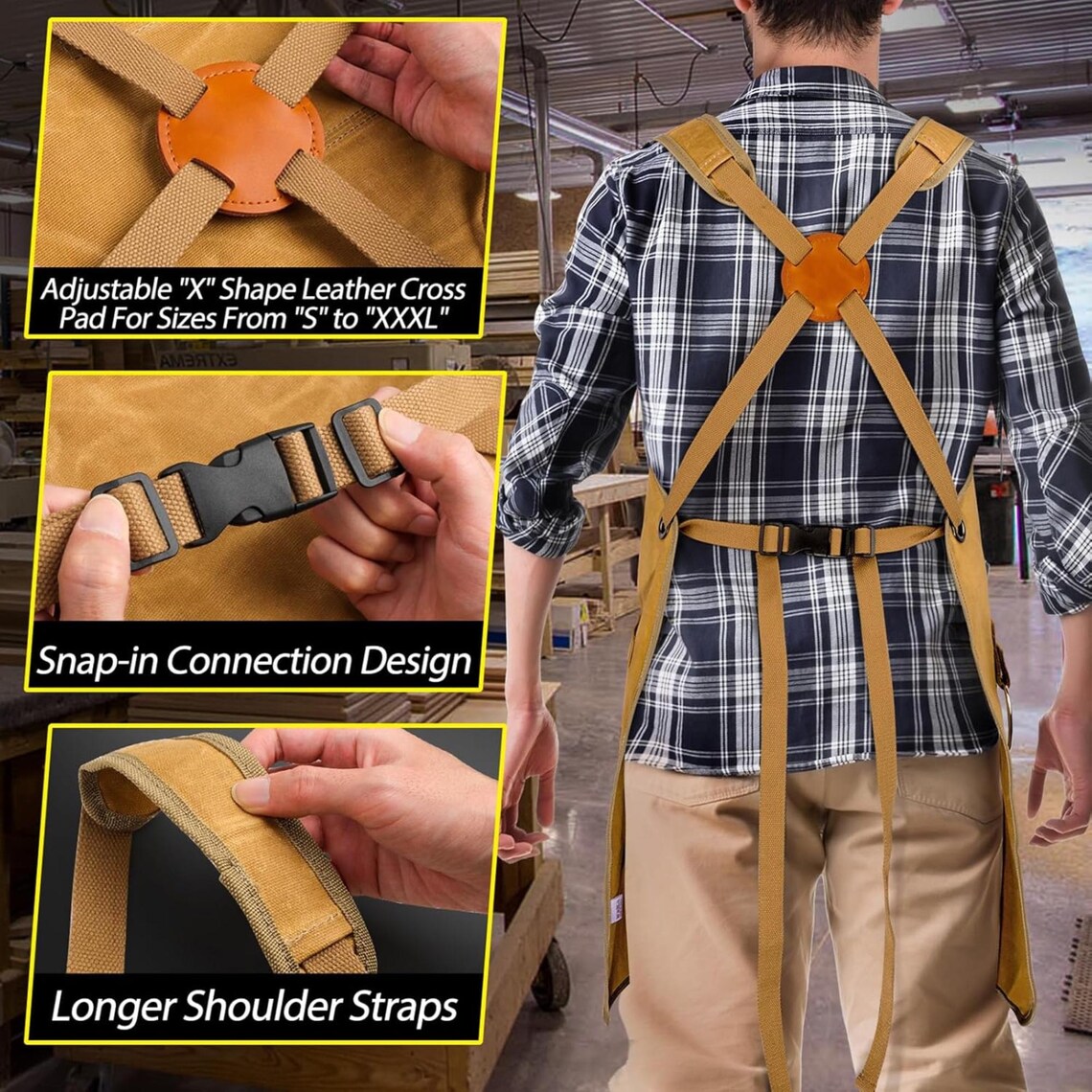 Heavy Duty Work Tool Apron - Personalized Apron for Woodworking, Custom ...