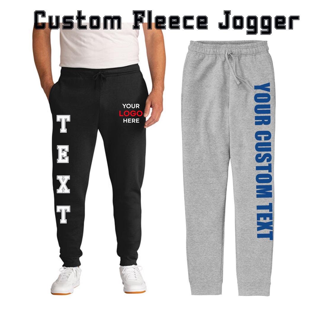 Personalized Joggers | Custom Core Fleece Sweatpants, Unique Design ...