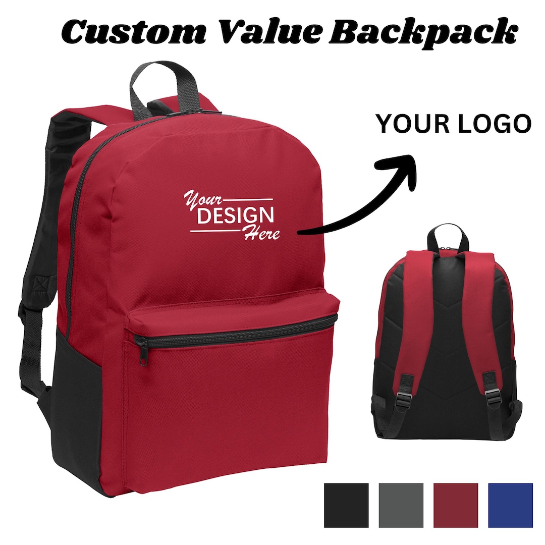 Custom Embroidery Backpack, Embroidery Text/logo, Custom Team Backpack ...