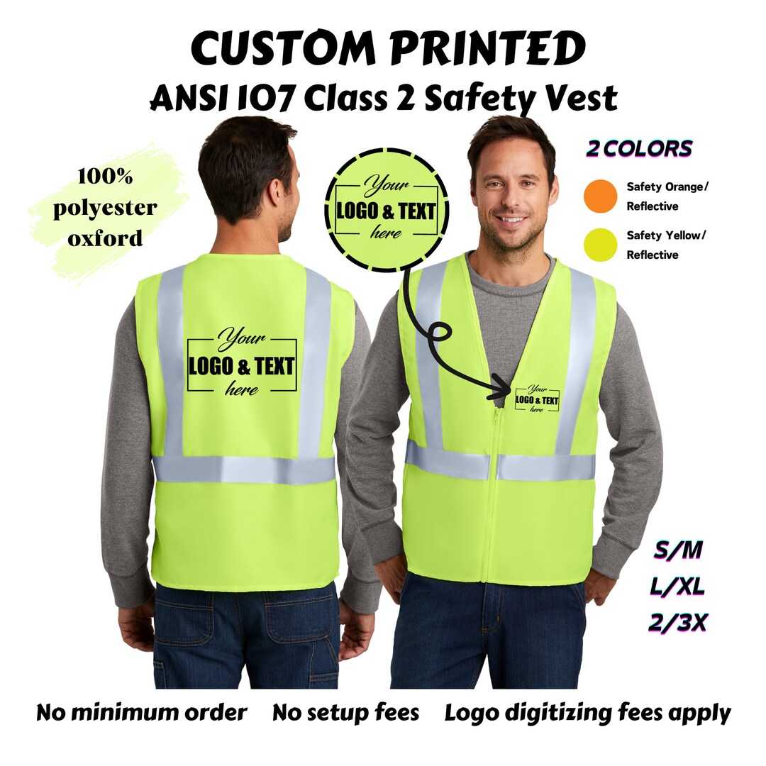 Custom Cornerstone® ANSI 107 Class 2 Safety Vest, Add Your Text/logo ...