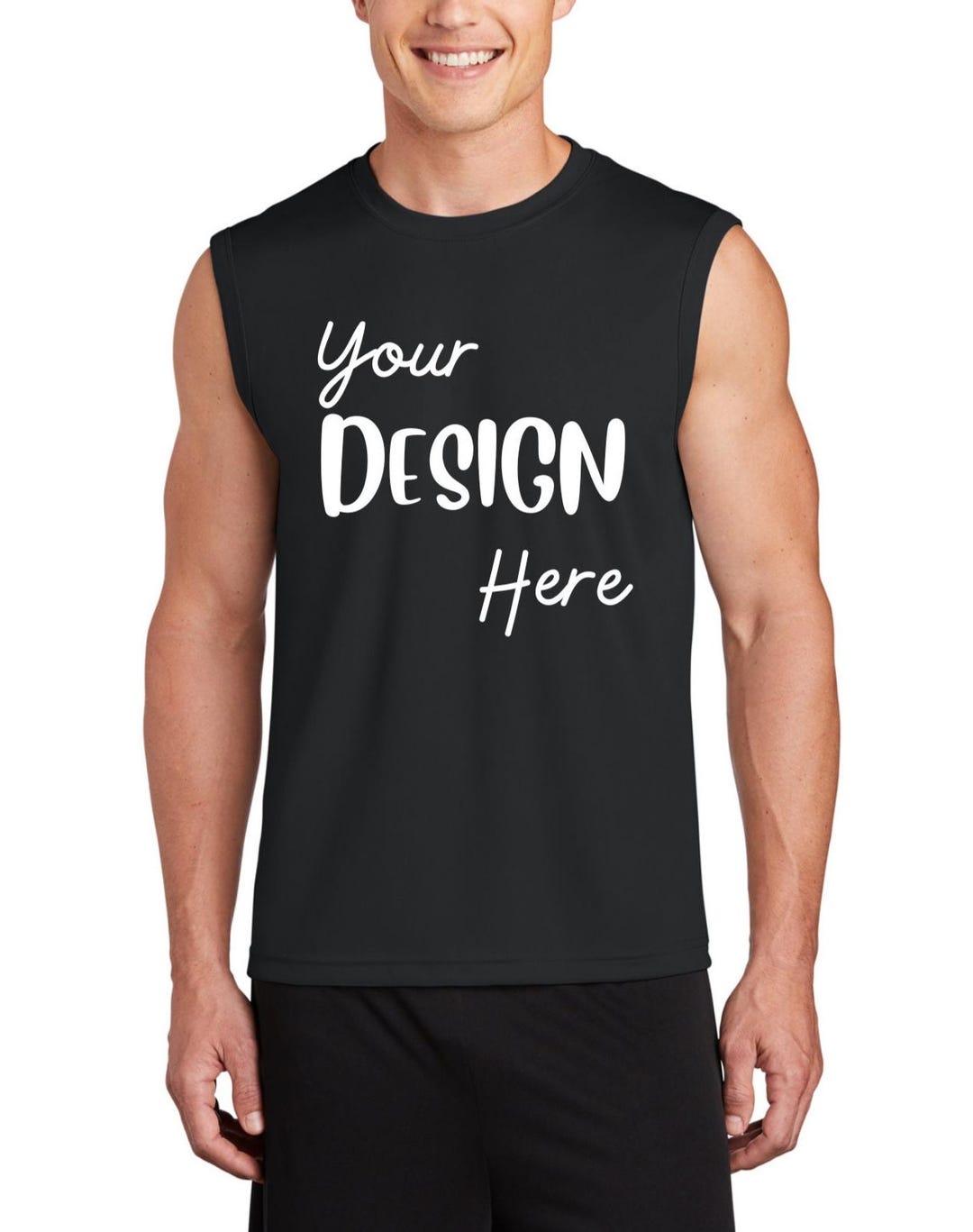 Personalized Tank Top | Custom DRY FIT Sleeveless Shirt, Add Your Text ...