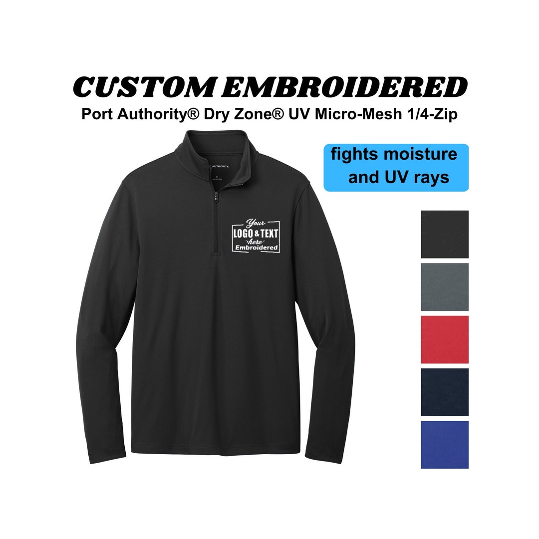 Custom Dry Zone® UV Micro-mesh 1/4-zip, Personalized Pullover, Add Your ...
