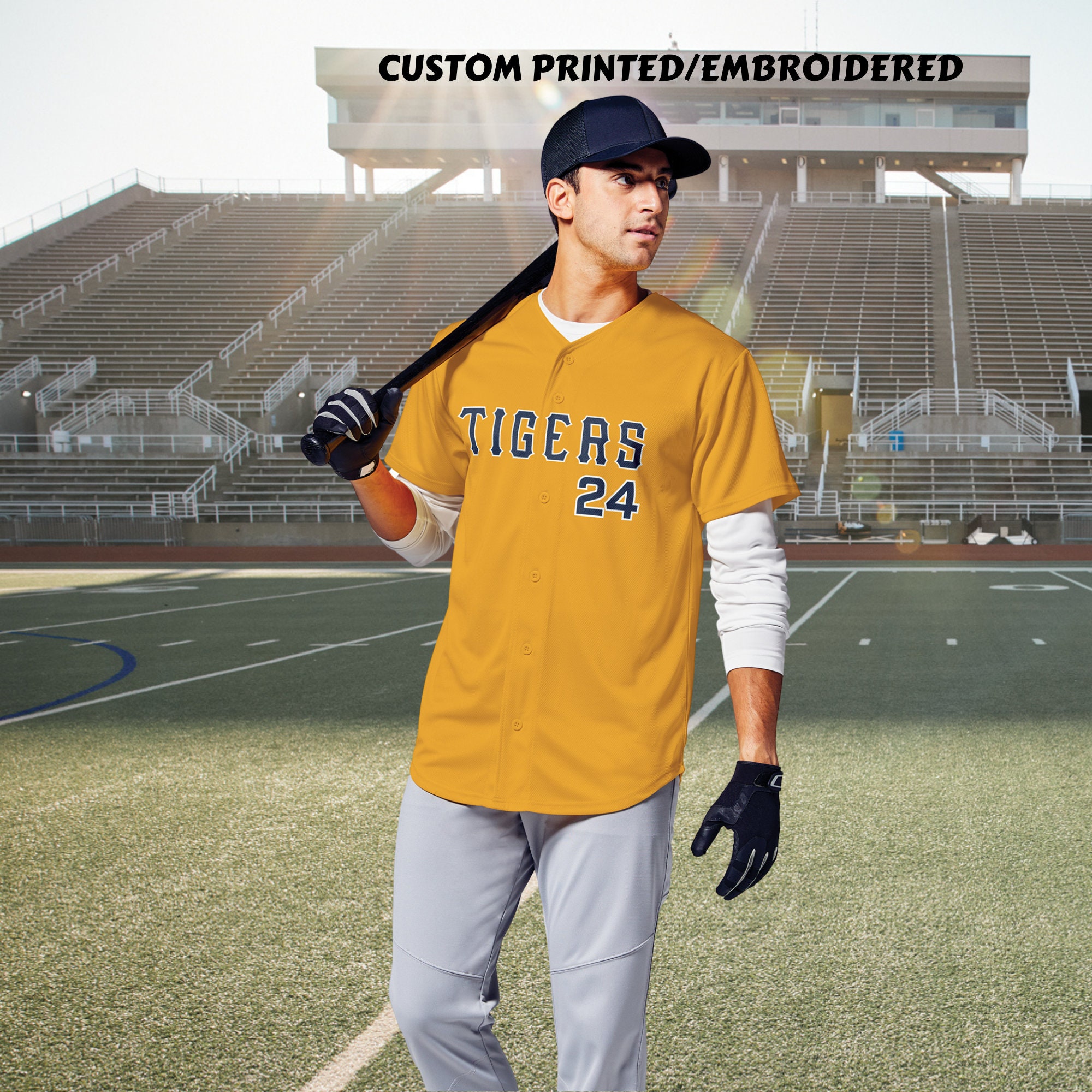 Custom Sport-tek Baseball Jersey, Full-button Team Jersey, Personalized ...