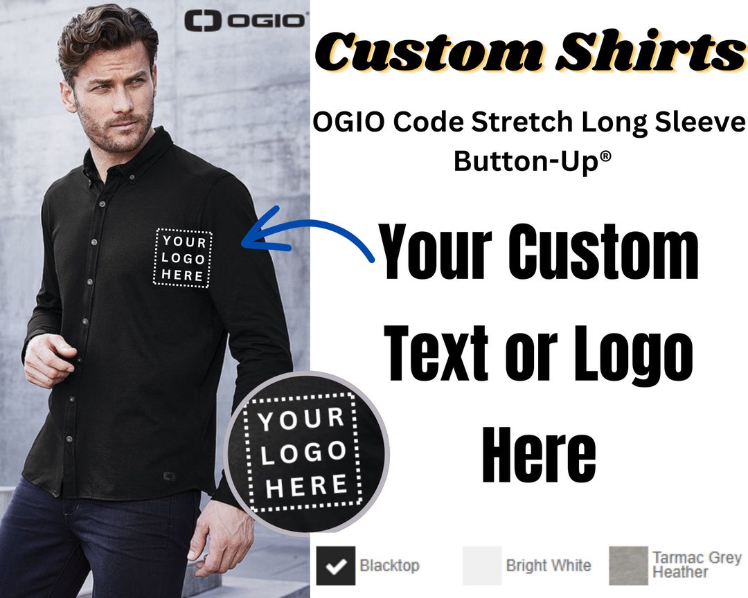 Custom Embroidery on Long Sleevecustom Embroidered OGIO Long - Etsy
