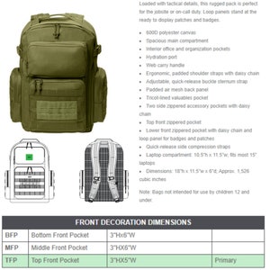 Custom Military Pack, Customized Tactical Backpack With Embroidered ...