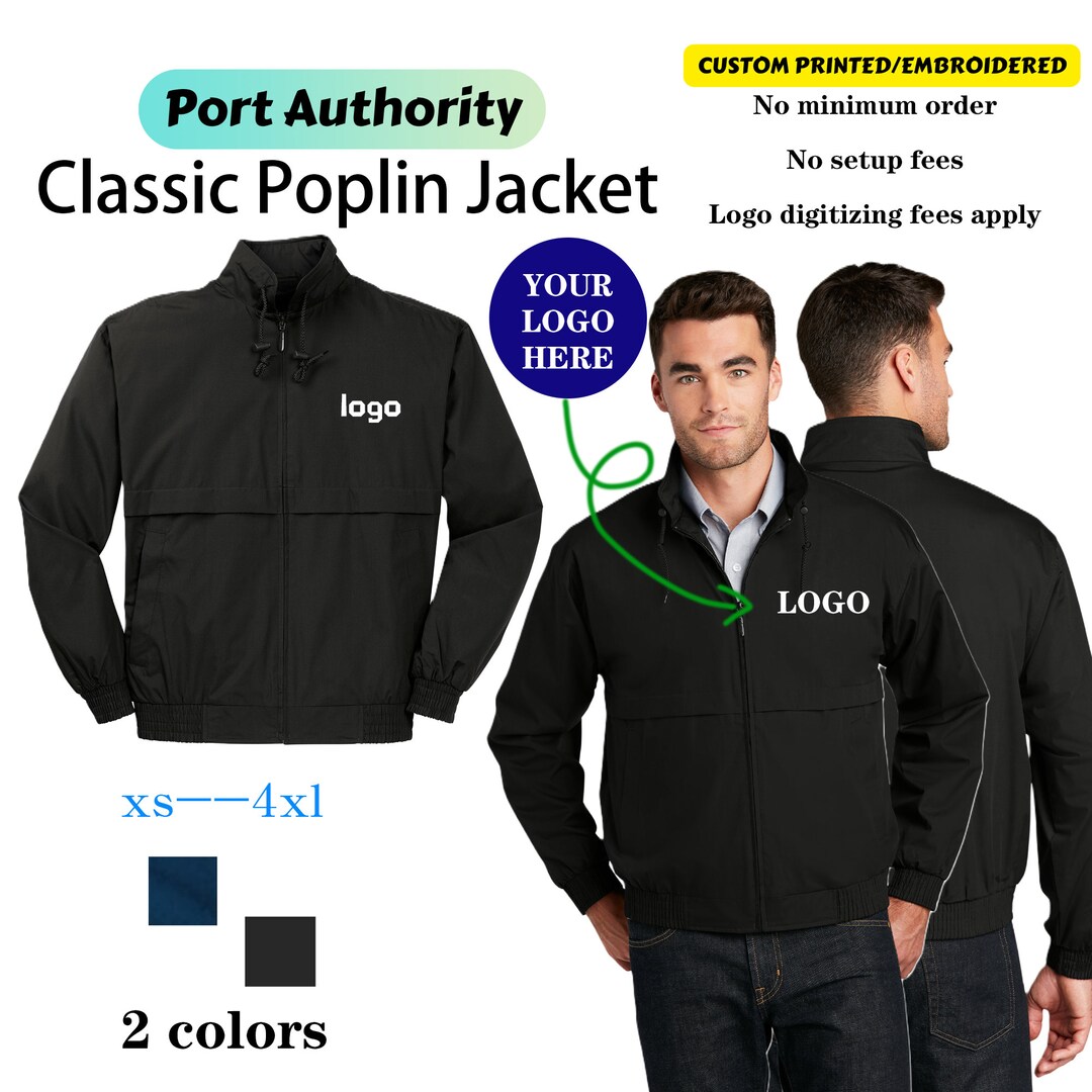 Personalized Port Authority Classic Poplin Jacket-customizable Men's ...