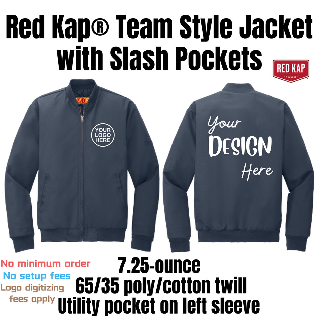 Personalized Team Jacket, Custom Men's Jacket, Red Kap Team Style ...