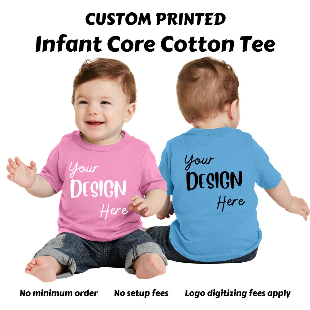 Custom Infant Cotton T-shirt - Personalized Kids Tee, Custom Shirt Printing, Port & Company ...