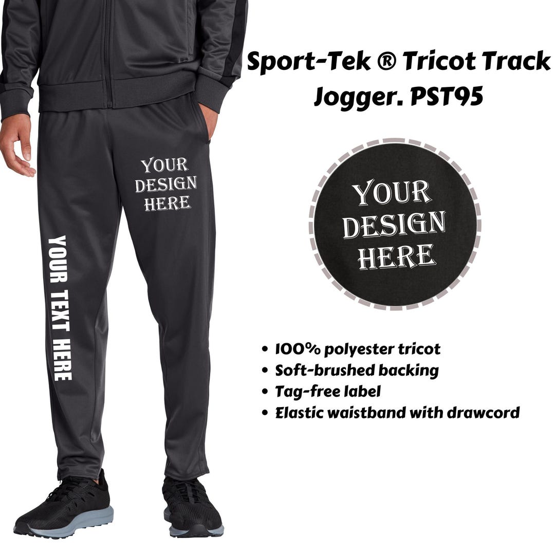 Custom Sport-tek ® Tricot Track Jogger, Custom Team Jogger, Add Your ...