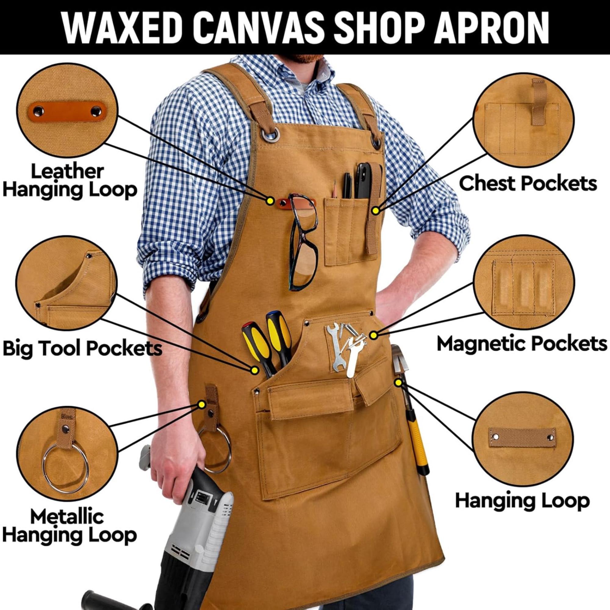 Heavy Duty Work Tool Apron - Personalized Apron for Woodworking, Custom ...