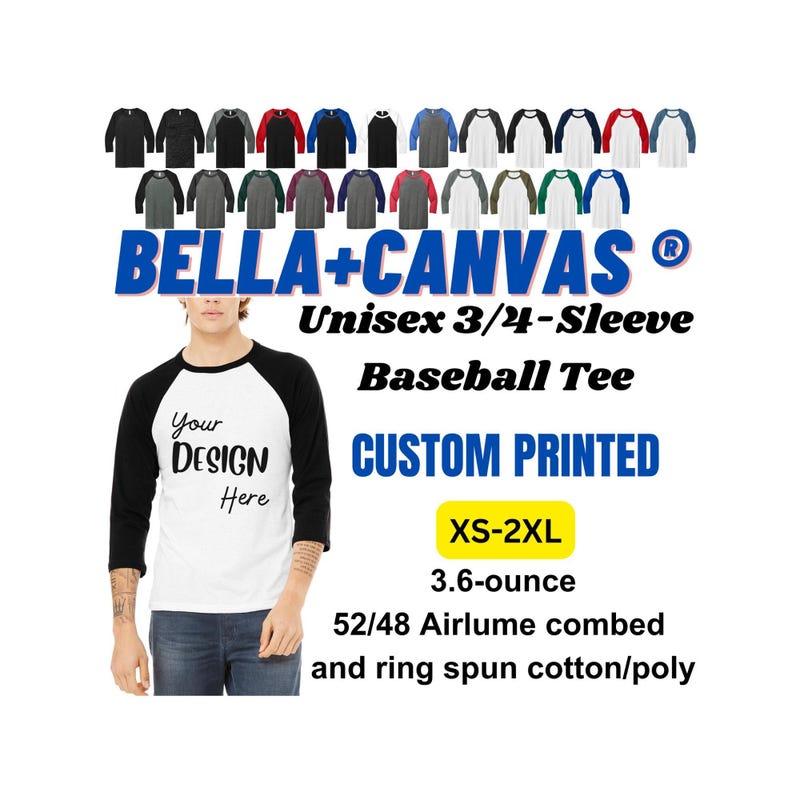 Baseball 3/4 Custom Shirt - Etsy