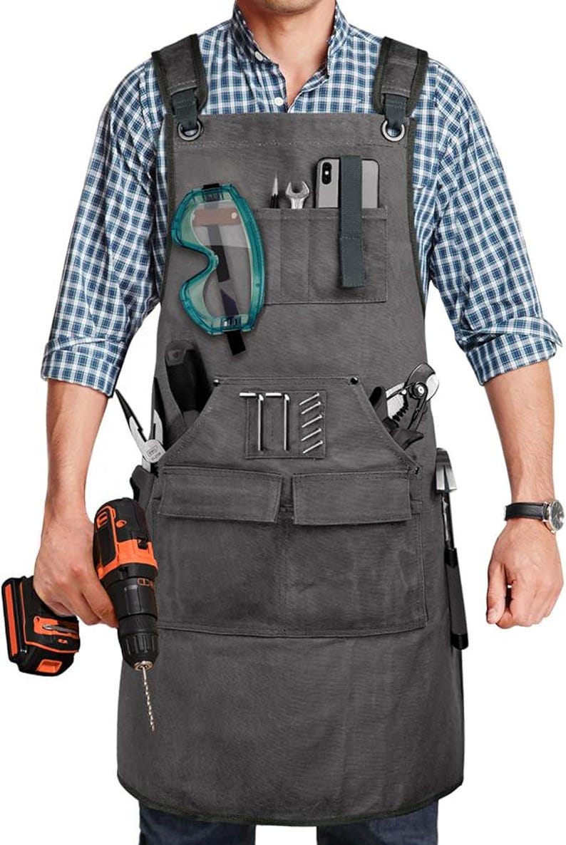 Heavy Duty Work Tool Apron - Personalized Apron for Woodworking, Custom ...