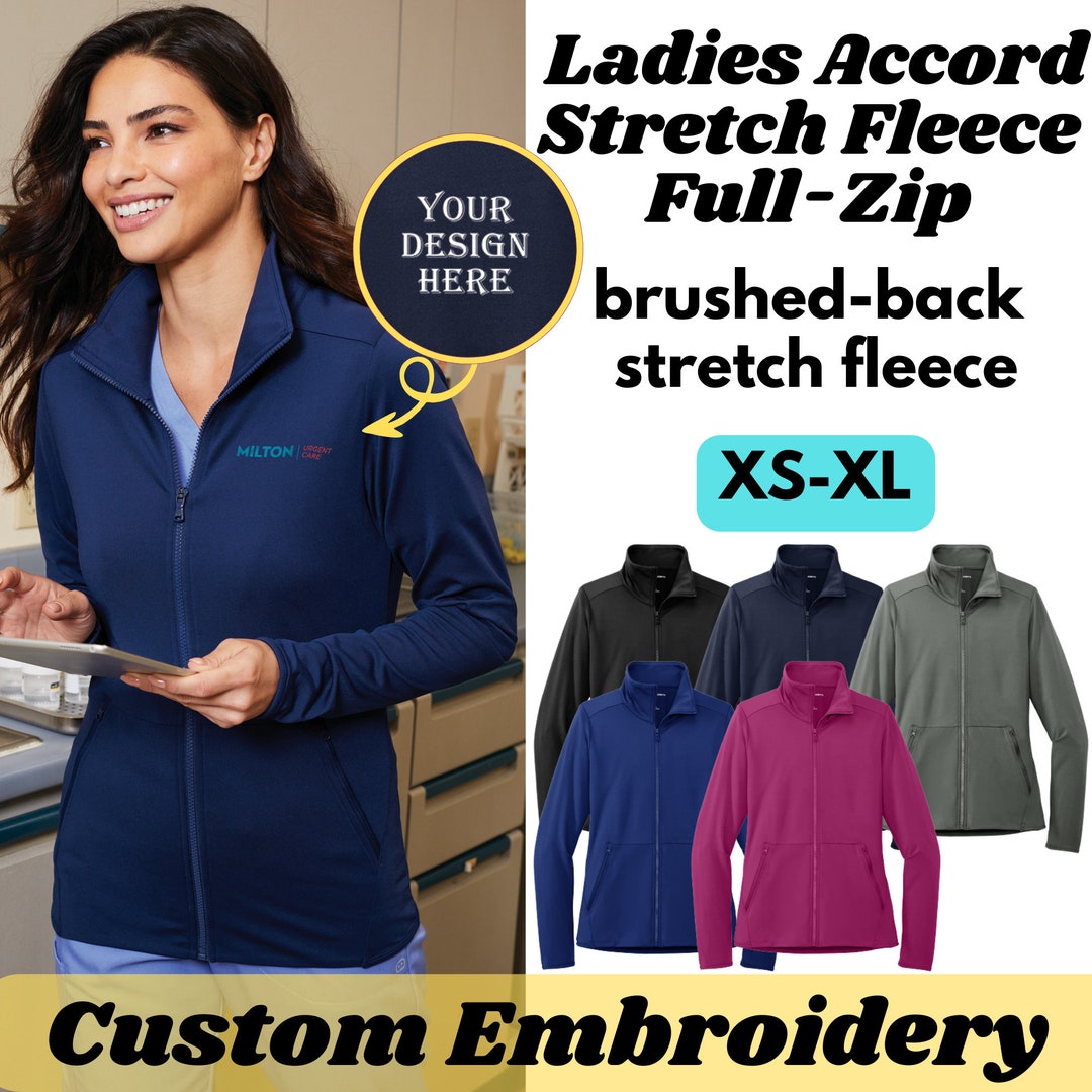 Customized Port Authority Ladies Accord Stretch Fleece Full-zip ...