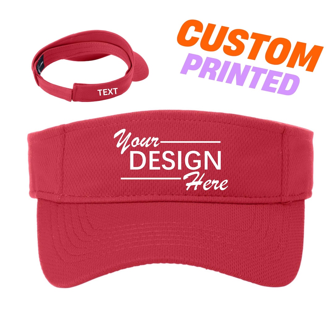 Custom Dry Fit Mesh Visors - Personalized Team, Party Visors, Tennis ...