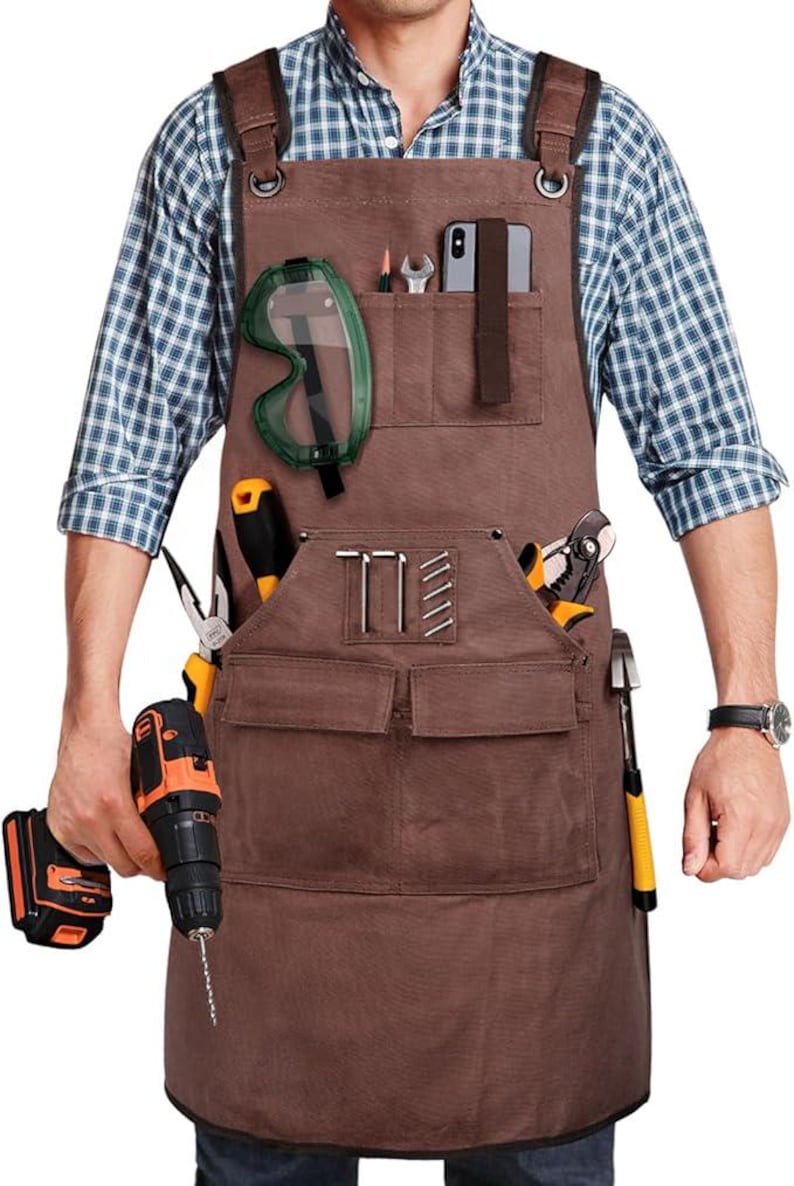 Heavy Duty Work Tool Apron - Personalized Apron for Woodworking, Custom ...