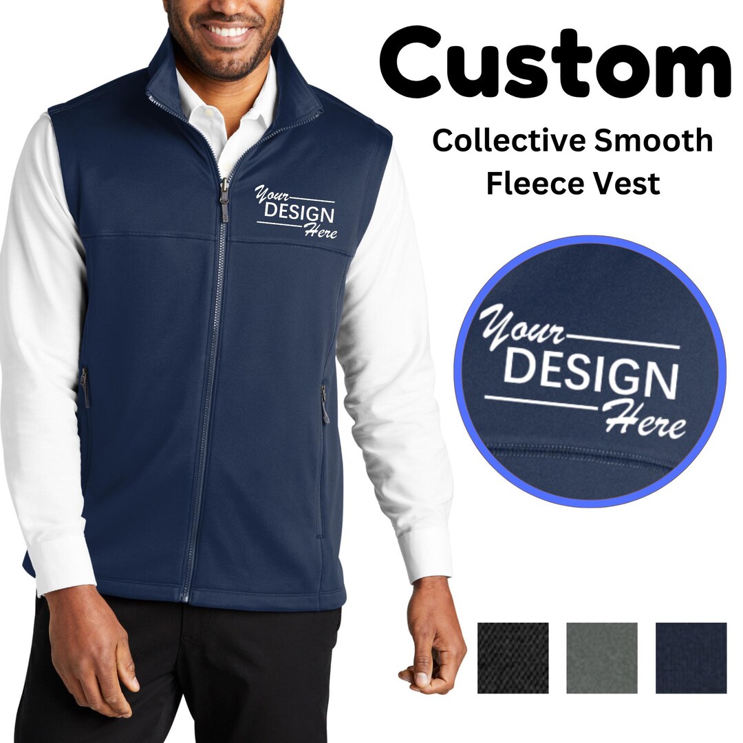 Custom Embroidery Fleece Vest, Custom Fleece Vest, Custom Embroidery ...