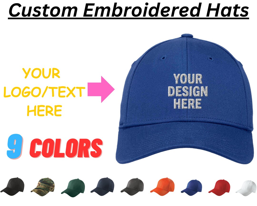 Custom Embroidered New Era Hats Baseball Hat Personalized - Etsy