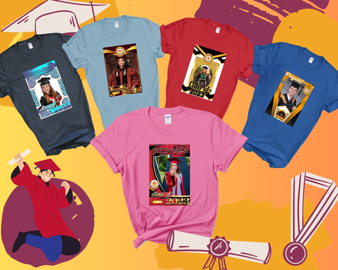Custom Graduation Shirts With Vintage Photo, Personalized Graduate 2023 ...