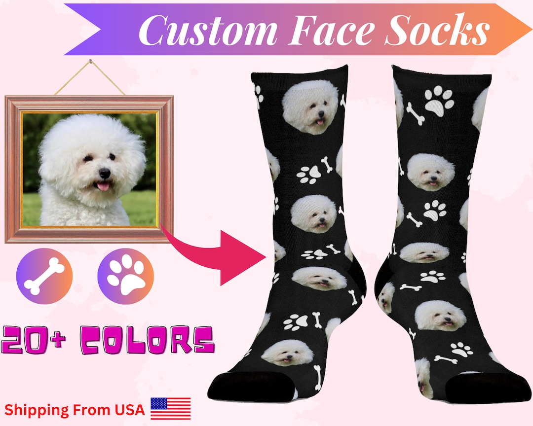 Customized Face Socks Put Any Faces on Socks Custom Sock - Etsy