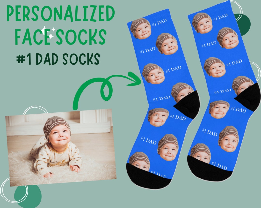 Custom Father's Day Socks, Best Dad Ever, I Love Dad, Socks With Text ...