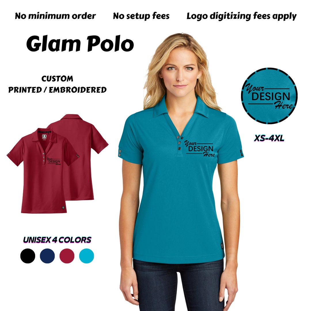 Personalized Custom OGIO® Glam Polo Shirt, Embroidered Polo. Women's ...