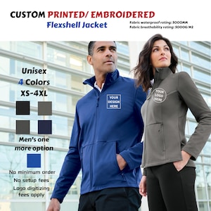 Personalized Port Authority Flexshell Jacket-customizable Outdoor ...