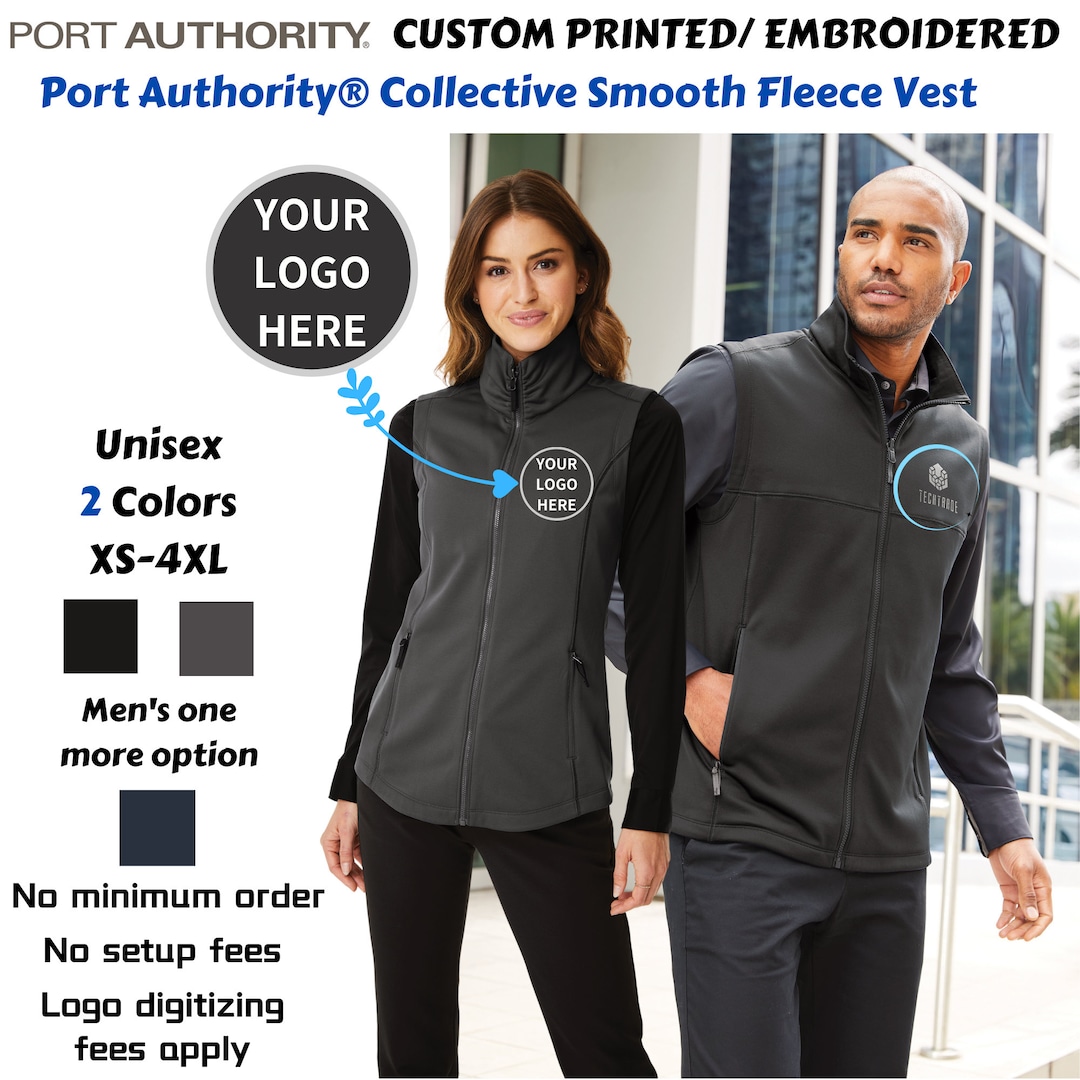 Custom Personalized Port Authority Collective Smooth Fleece Vest-design ...