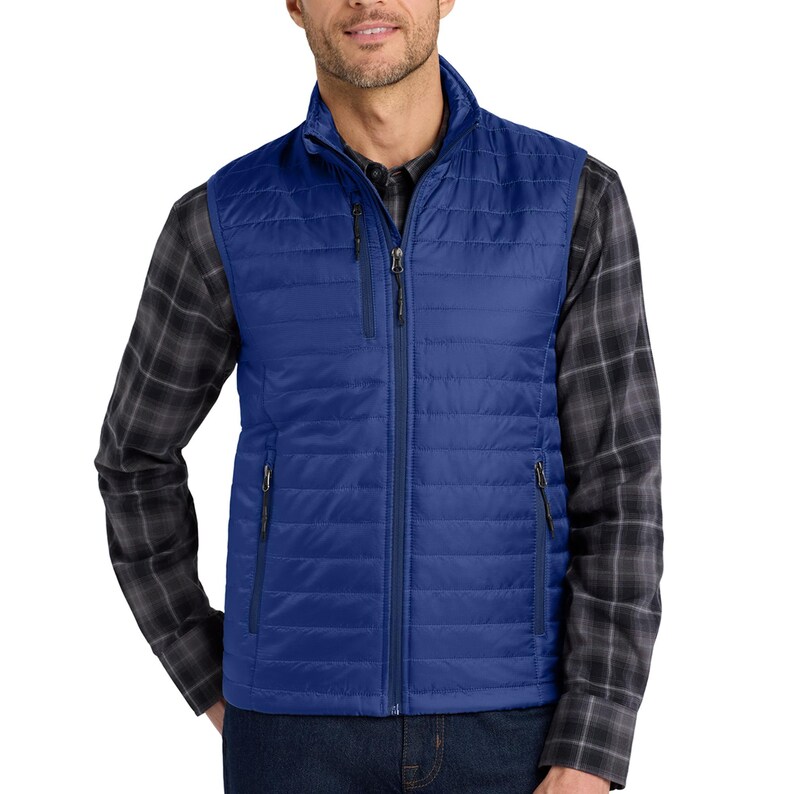 Custom Logo Vest, Your Business Logo Here, Embroidered Puffy Vest for ...