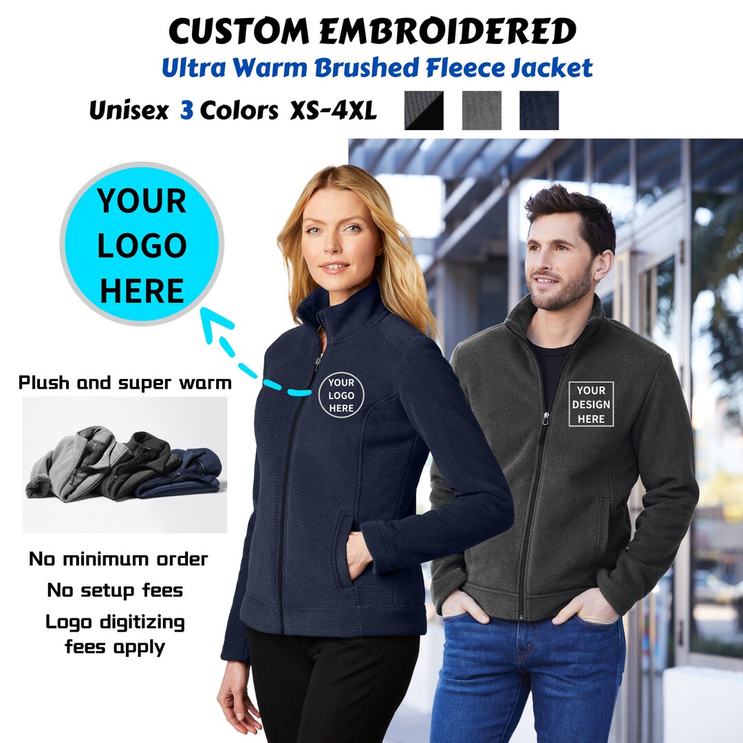 Personalized Port Authority Ultra Warm Brushed Fleece Jacket ...