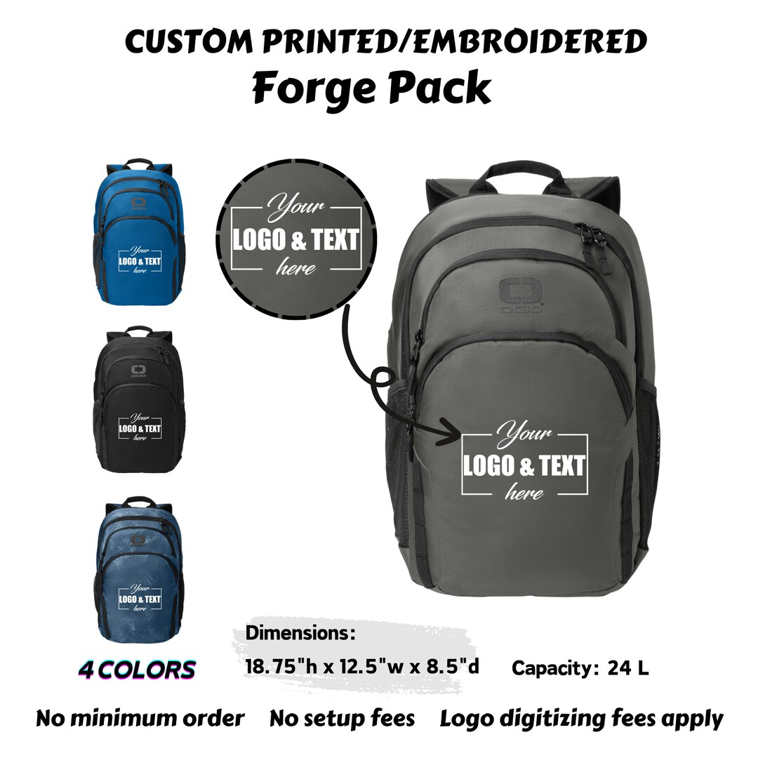 Personalized OGIO® Forge Pack, Add Your Text, Logo. Perfect for Urban ...