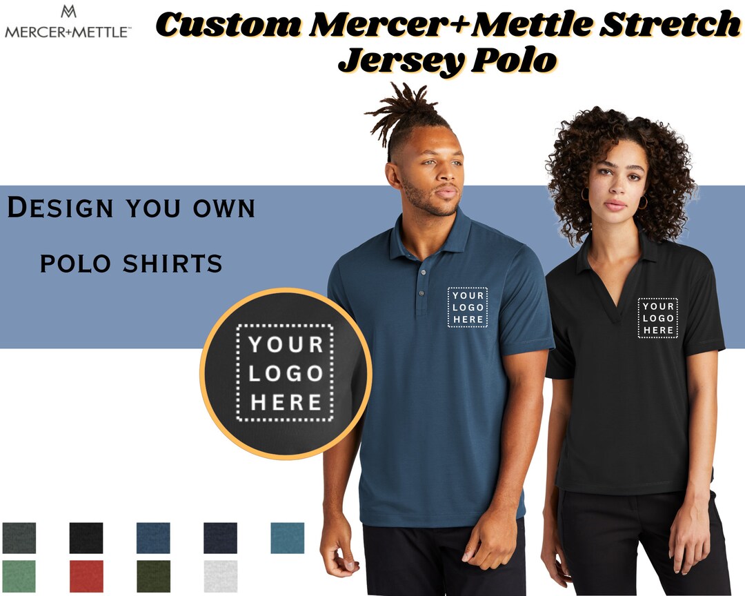 Custom Mercer+mettle Stretch Jersey Polo, Custom Embroidered Polo ...