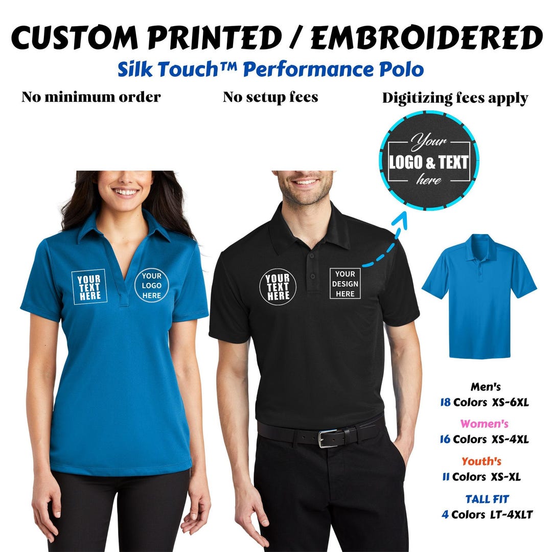 Personalized Performance Polo, Custom Printed or Embroidered Polos. Custom Polo Shirts, Wear ...