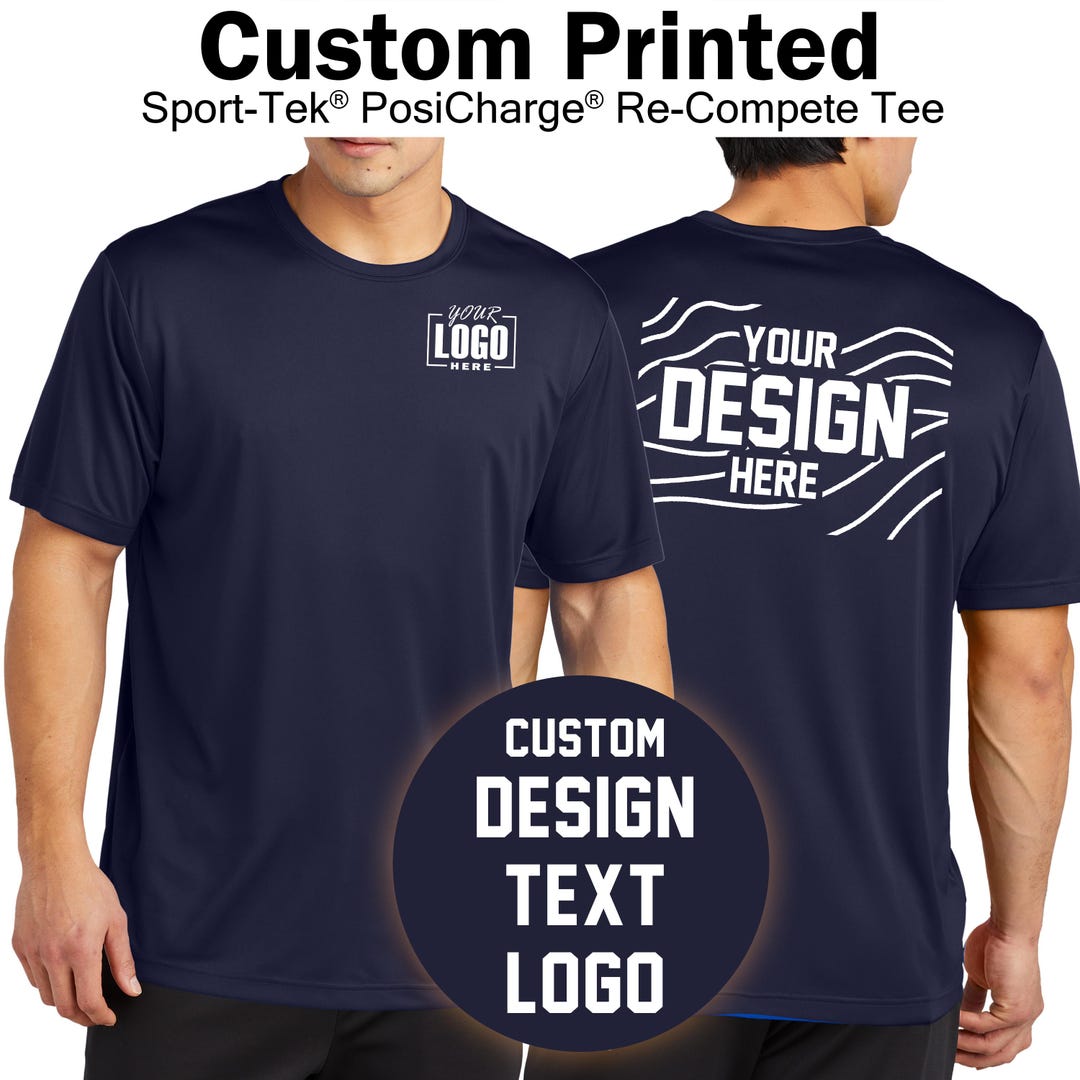 Custom Dry Fit Shirt - Sport-tek Moisture-wicking Tee, Personalized T ...