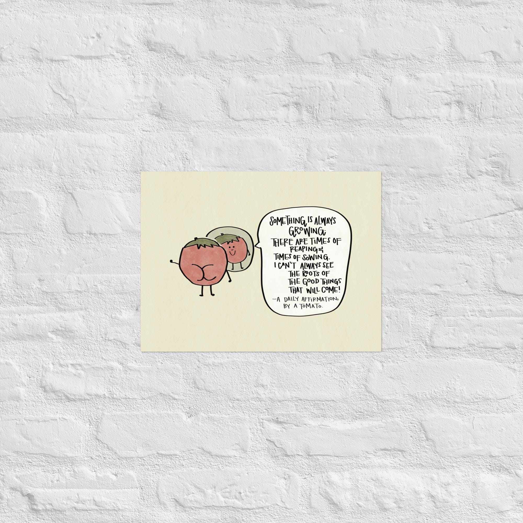 Thomas the Tomato Art Print: Inspirational Kitchen Decor - Etsy