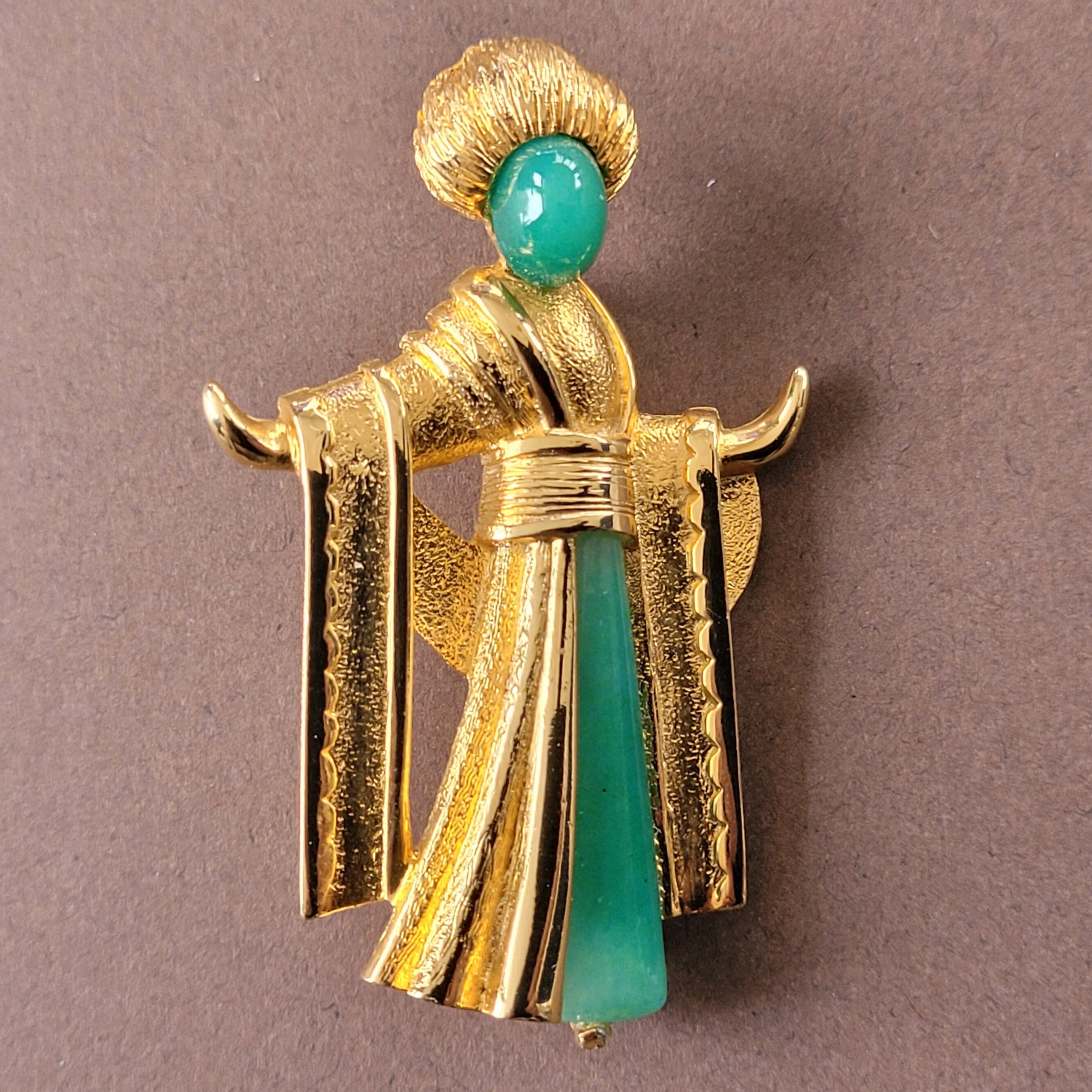 Hattie Carnegie Geisha Brooch, Unsigned. - Etsy