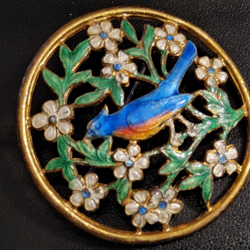 Bluebird Brooch - Etsy