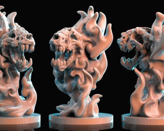 Resin Flaming Skull - Etsy