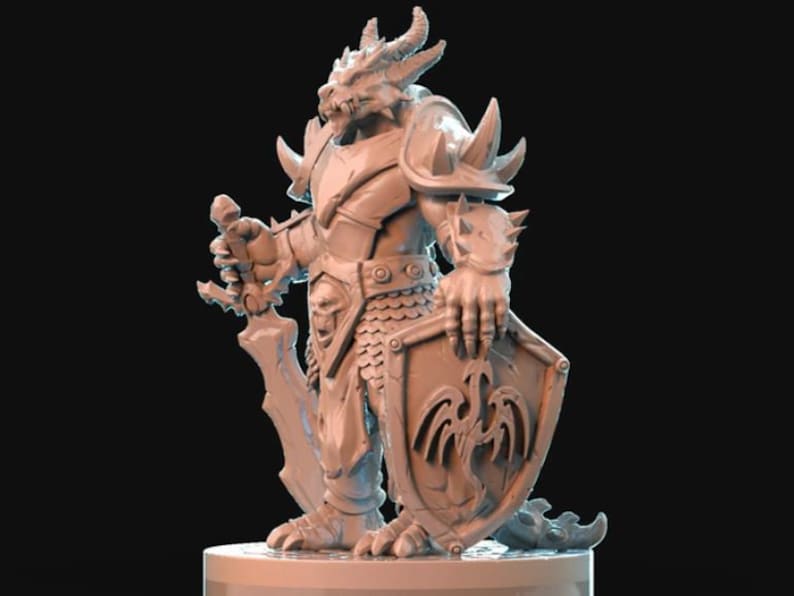 Dragonborn Resin Miniatures D&D Dungeons and Dragons or - Etsy