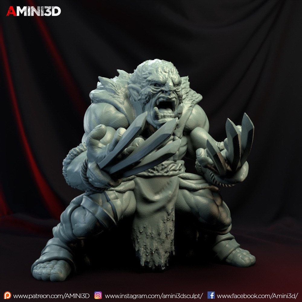 Orc Resin Miniature Dnd Miniatures Dungeons & Dragons Miniatures ...