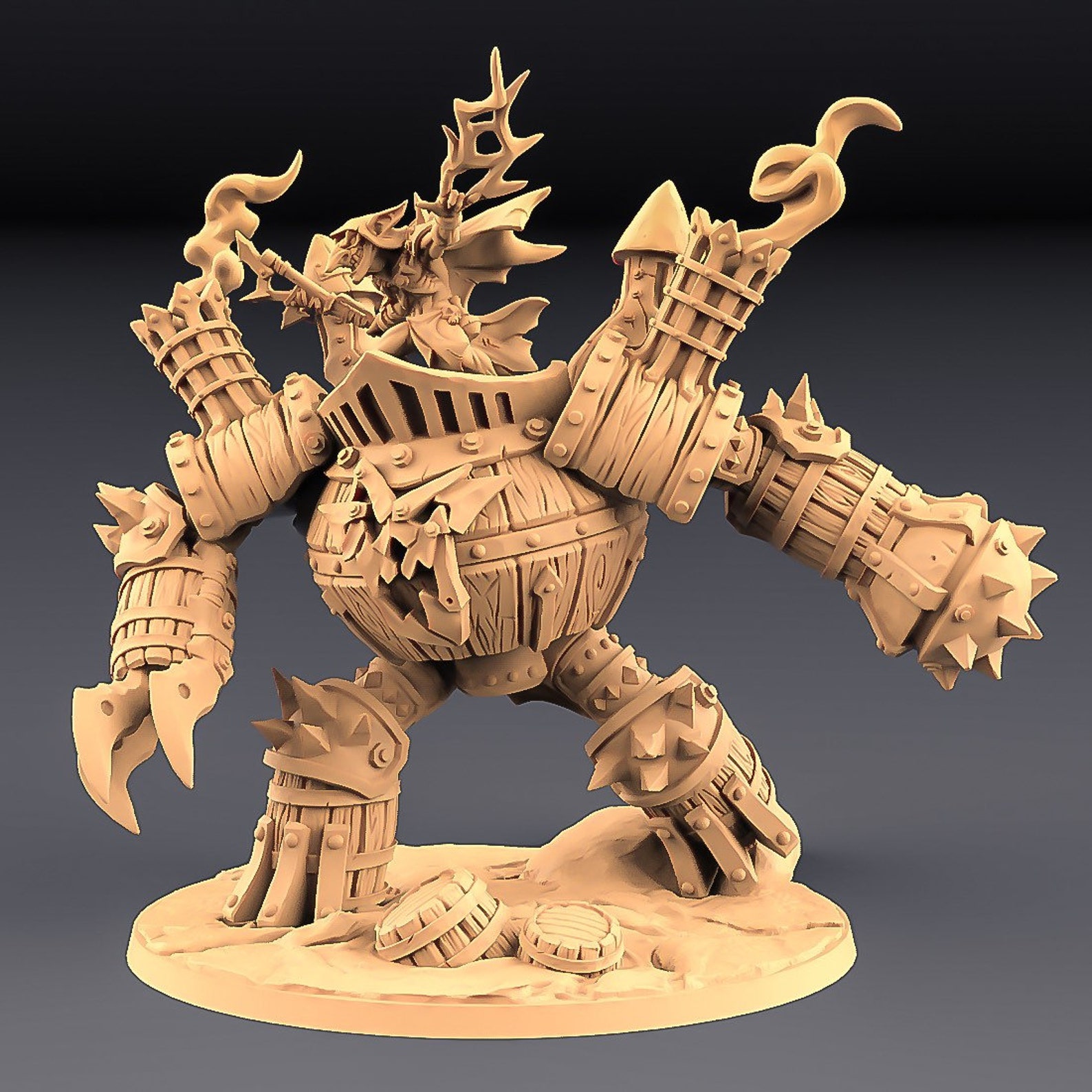 Sparksoot Scrap Golem Miniatura de resina Miniaturas DnD - Etsy España