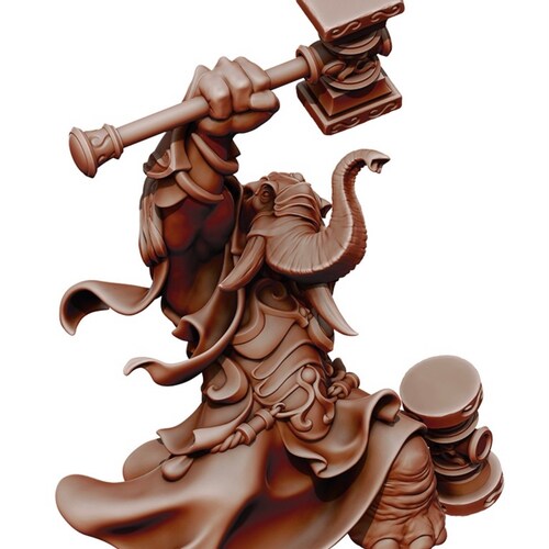 Loxodon Monk Elephant Resin Miniature Dnd Miniatures Etsy 