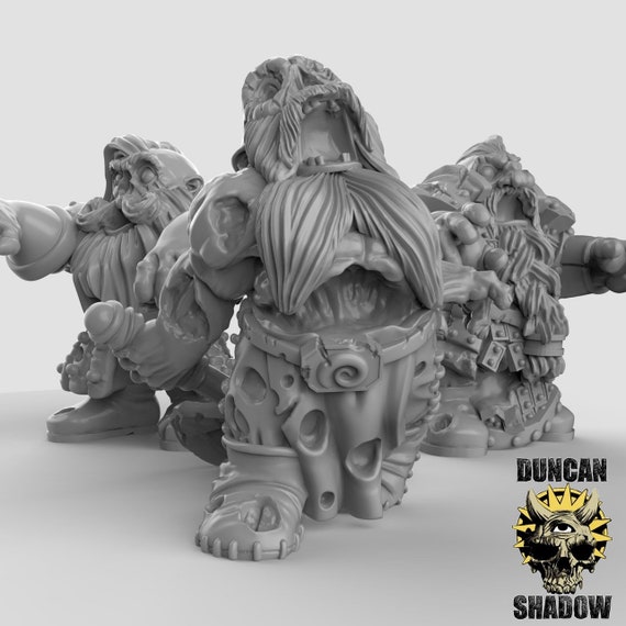 Resin Miniature Dead Dwarves DnD Miniatures RPG Dungeons & Dragons ...