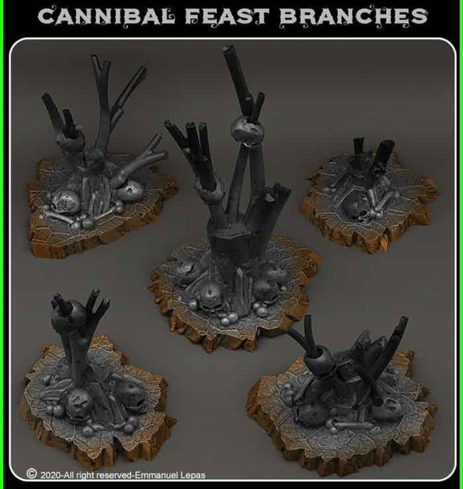 Cannibal Feast Branches Set unpainted Resin Miniature | Etsy