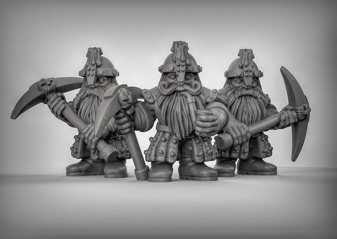 Dwarf Miners Resin Miniature Dnd Miniatures Dungeons & - Etsy