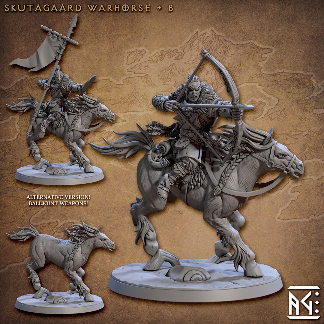Skutagaard Warhorse Version B Dungeons and Dragons, D&D Miniature ...