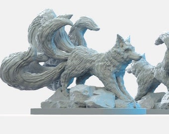Kitsune Vulpine Foxfolk Resin Miniature Dnd Miniatures | Etsy